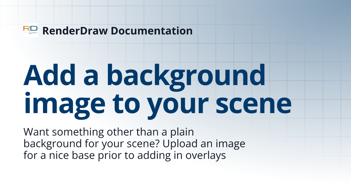 Add a background image to your scene | RenderDraw Documentation