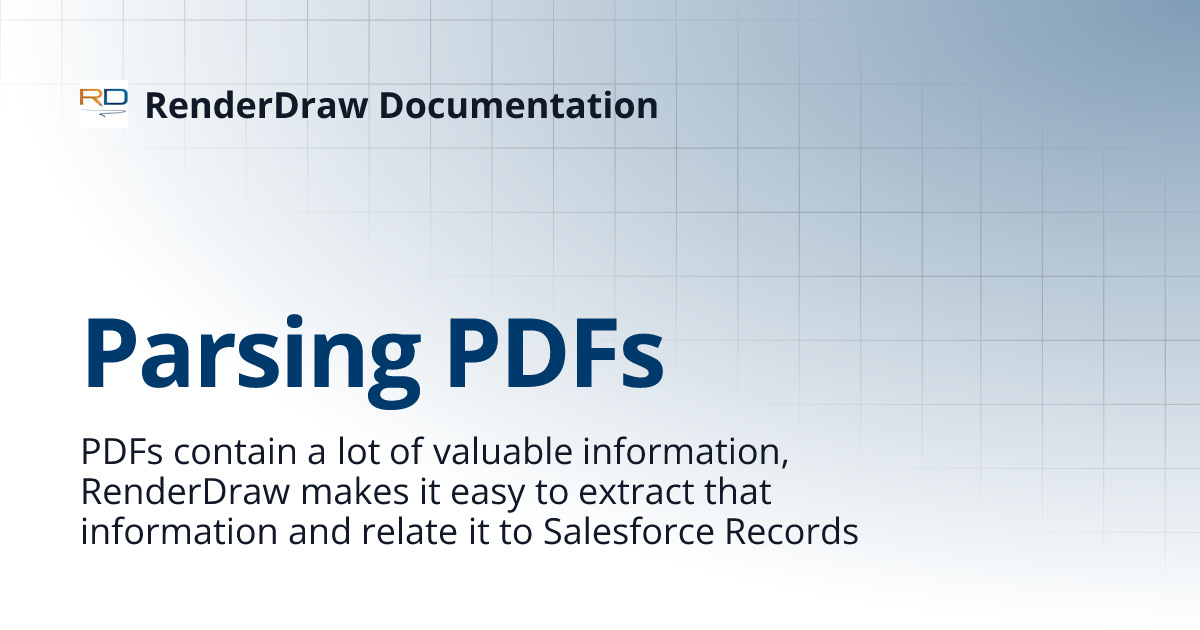 Parsing PDFs | RenderDraw Documentation