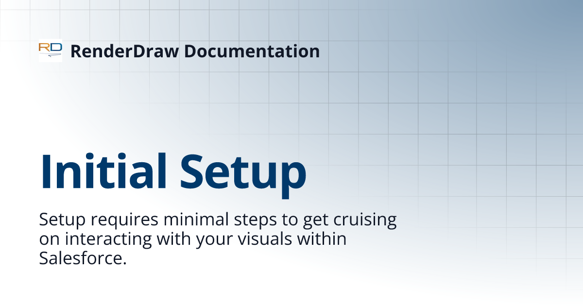 Initial Setup Renderdraw Documentation 5709