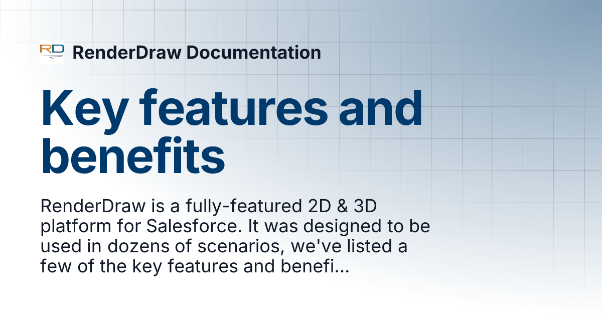 Key features and benefits | RenderDraw Documentation